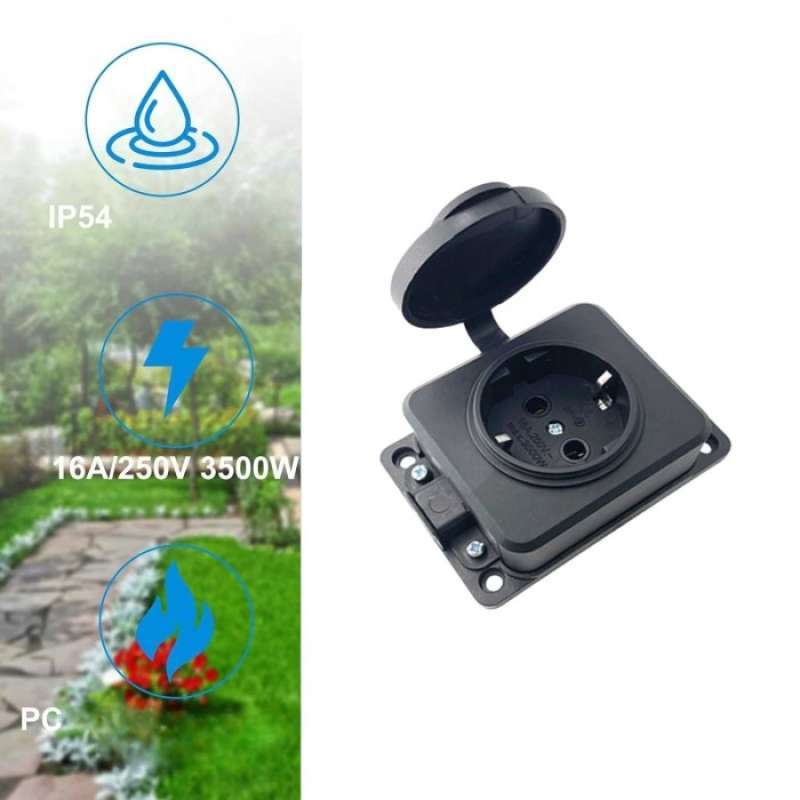 Promo Stop Kontak Outdoor Waterproof Listrik 3 Lubang Socket Extension ...
