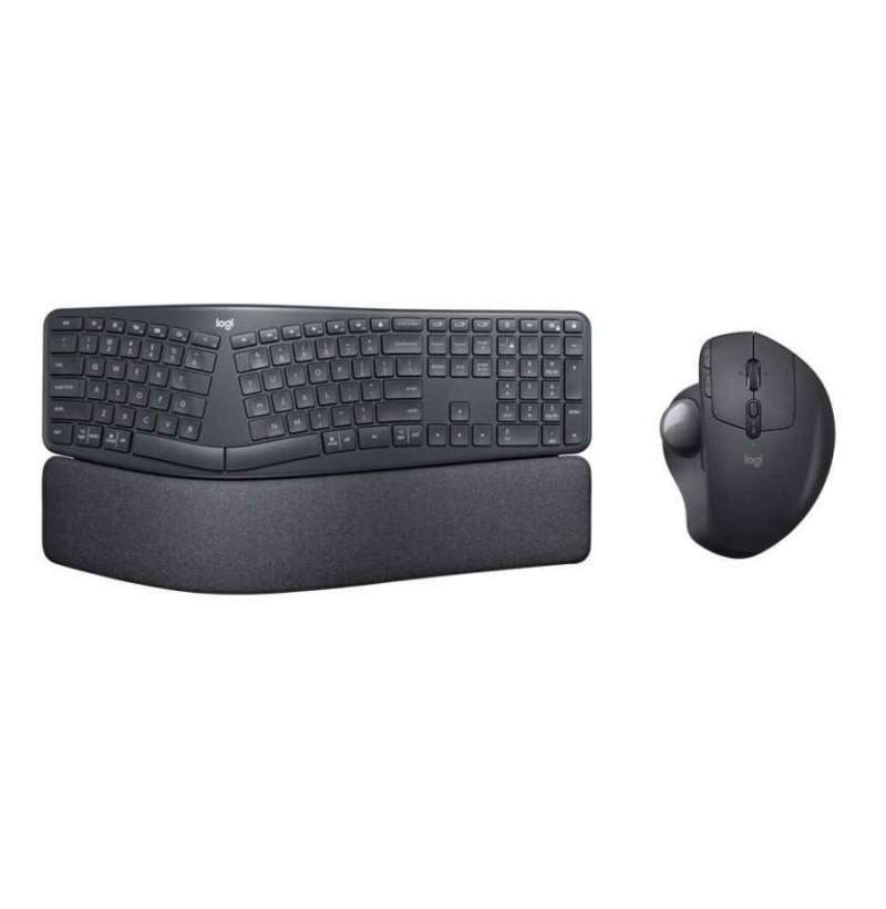 Promo LOGITECH - K860 WIRELESS SPLIT ERGONOMIC KEYBOARD + MX ERGO ...