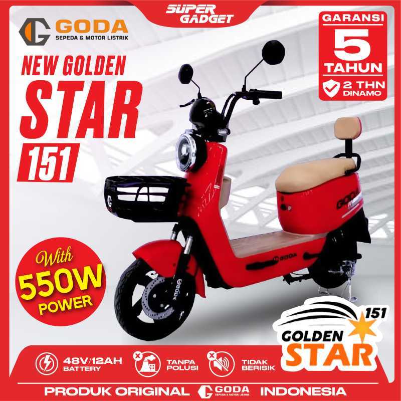 Jual GODA 151 STAR Sepeda Listrik 48/12 / 48V/12AH Selis New Electric ...