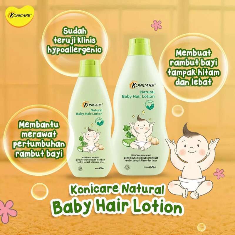 Promo Konicare Natural Baby Hair Lotion 200ml Dan 100ml Minyak Kemiri ...