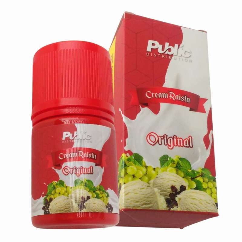 Promo Public Distribution Cream Raisin Original V1 60ML Liquid Freebase ...