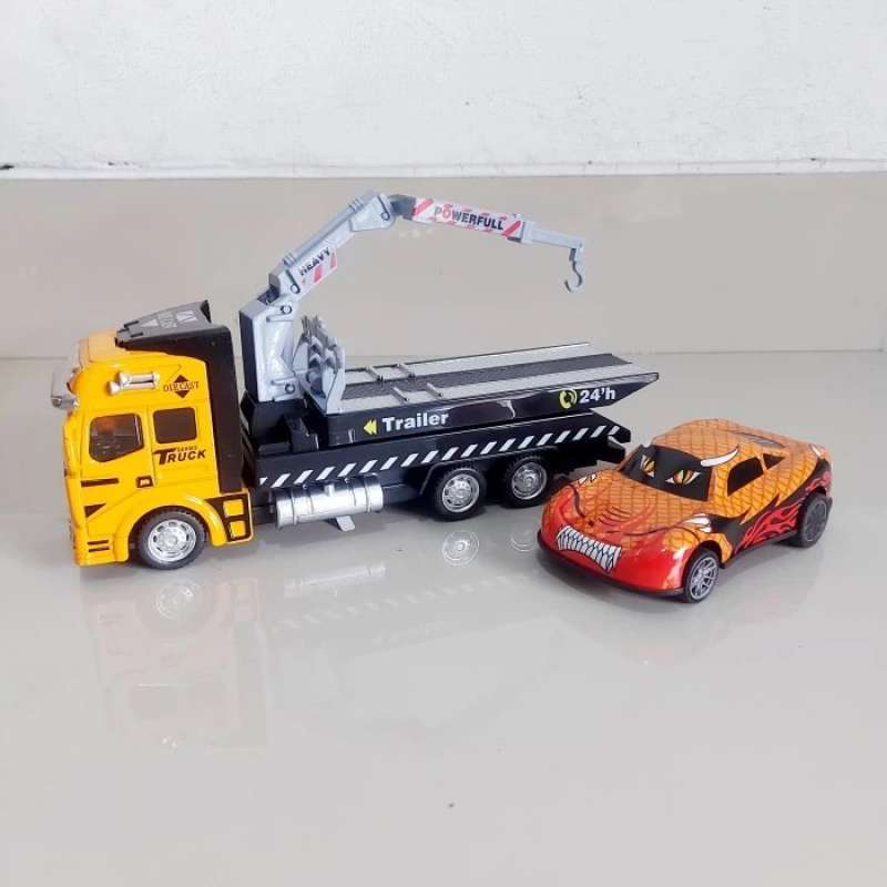 Promo Diecast Mobil Truk Derek Alloy Pullback - Miniatur Truck Towing ...