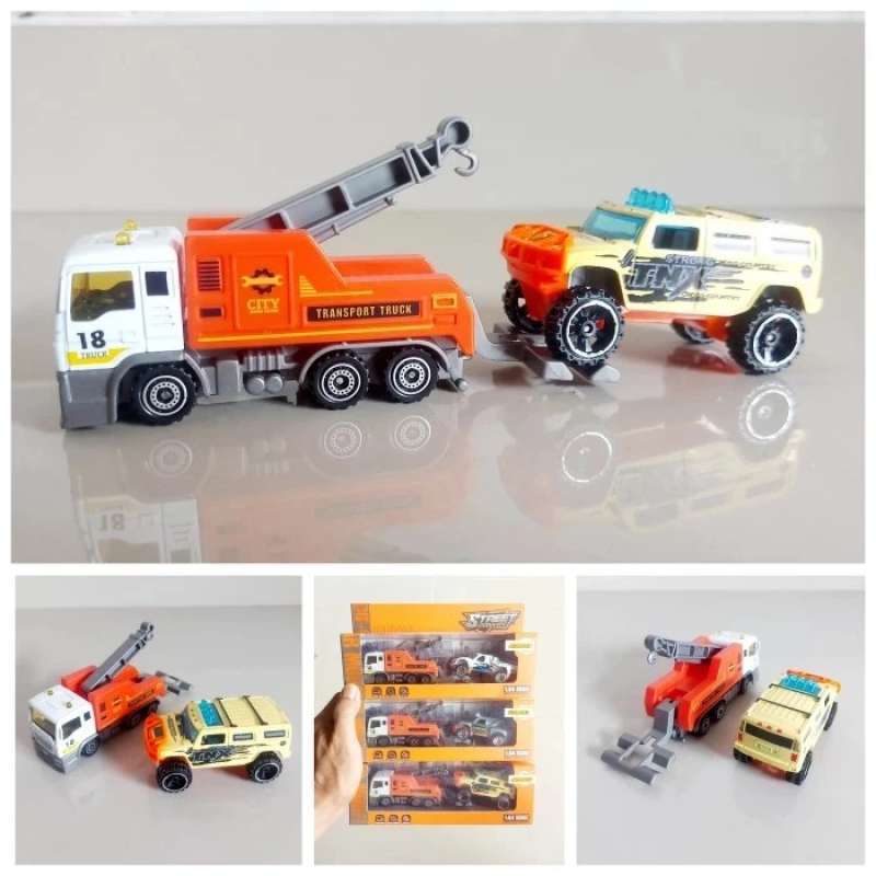 Promo DIECAST MOBIL TRUK DEREK ALLOY PULLBACK - MINIATUR TRUCK TOWING ...