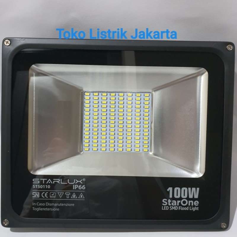 Promo STARLUX STARONE LAMPU LED SOROT TEMBAK FLOODLIGHT OUTDOOR 100W PUTIH - Diskon 50% di ...