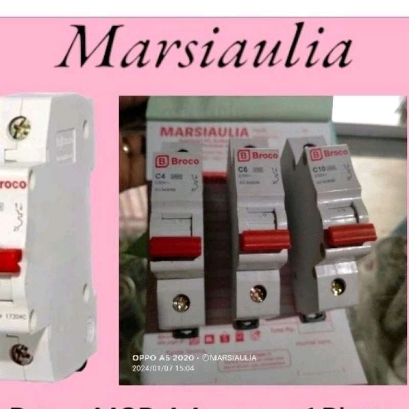 Jual Broco MCB 6 atau 10 Ampere 1 Phase C6 c10 SNI broco 6a 1p di ...