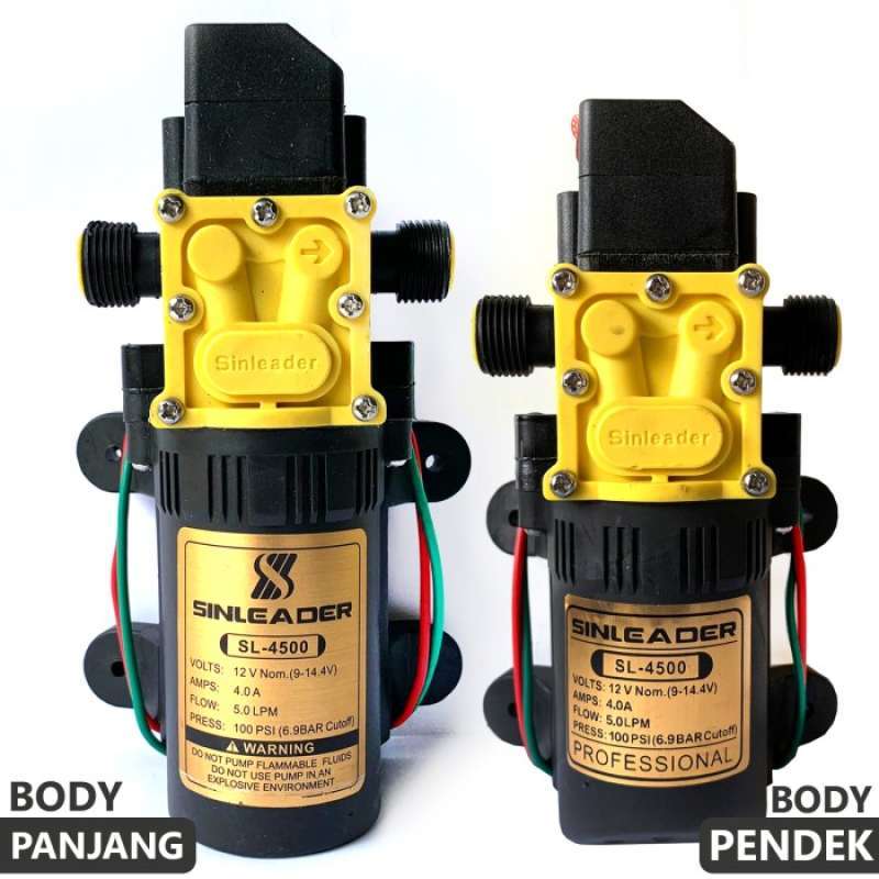 Promo POMPA DC 12 VOLT SINLEADER SL4500 5LPM 100PSI OTOMATIS TEKANAN ...