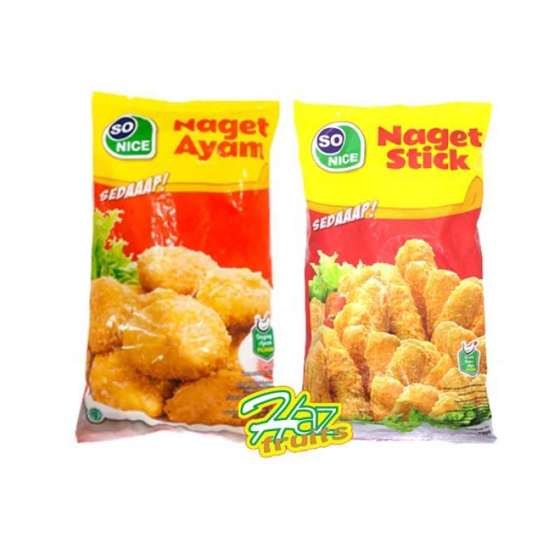 Jual So Nice Chicken Nugget Sedap | Naget Ayam Stick 1 Kg di Seller Haz ...