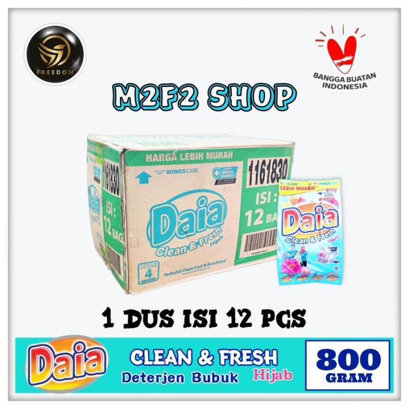 Promo Daia Hijab Detergent Bubuk Clean & Fresh Lebih Murah - 800 gr (Kemasan Karton) Diskon 17% ...