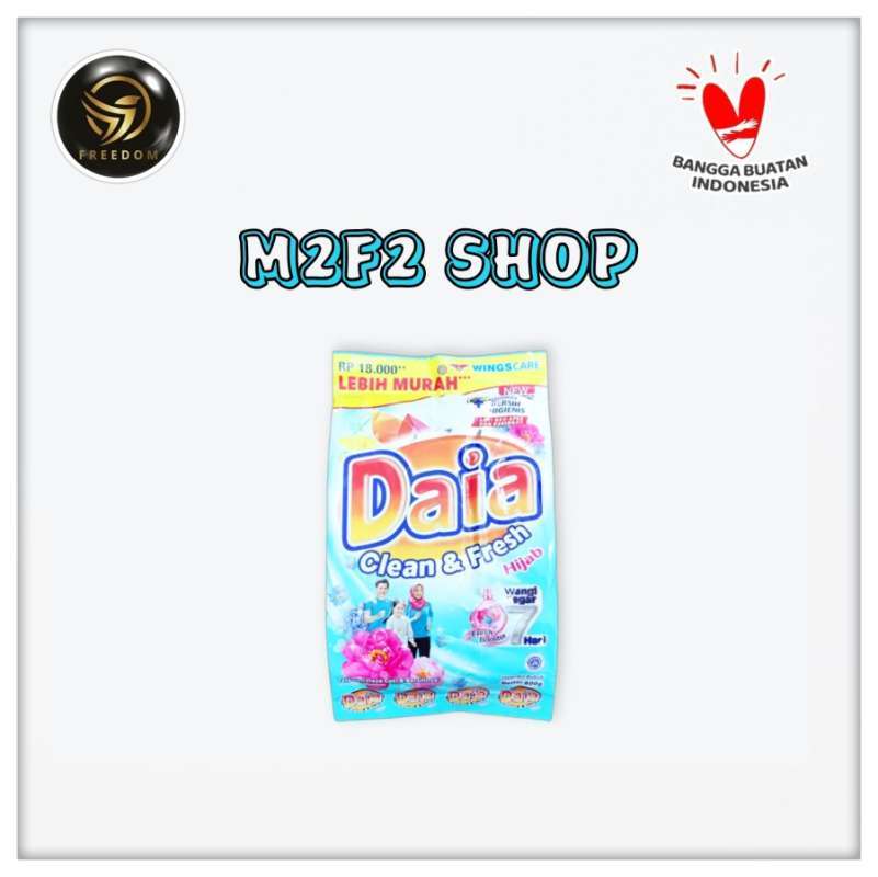 Promo Daia Hijab Detergent Bubuk Clean & Fresh Sabun Cuci Baju Pouch ...