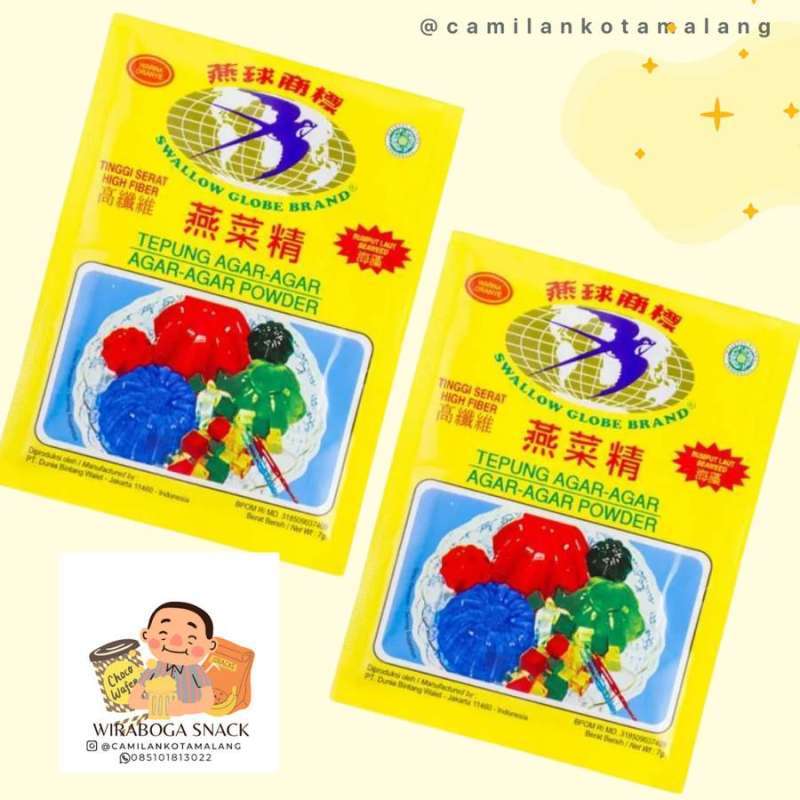 Jual AGAR AGAR SWALLOW RUMPUT LAUT / AGAR-AGAR POWDER 7G - Hijau di ...