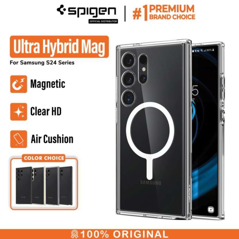 Promo CASE GALAXY S24 ULTRA PLUS SPIGEN ULTRA HYBRID CLEAR CASING - S24 Mag White Diskon 50% di ...