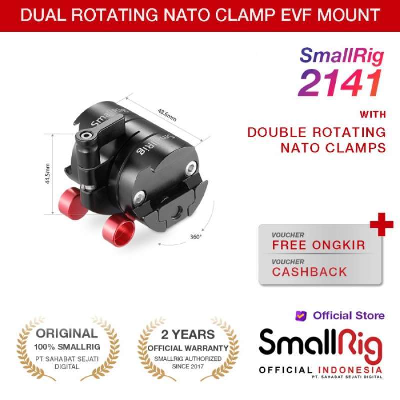 Promo SMALLRIG DUAL 360 DEGREE ROTATING NATO CLAMP UP TO 1 KG MOUNT ...
