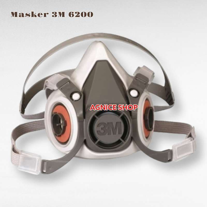 Promo Masker 3M 6200 Double Respirator Half Face Safety Gas Kimia ...