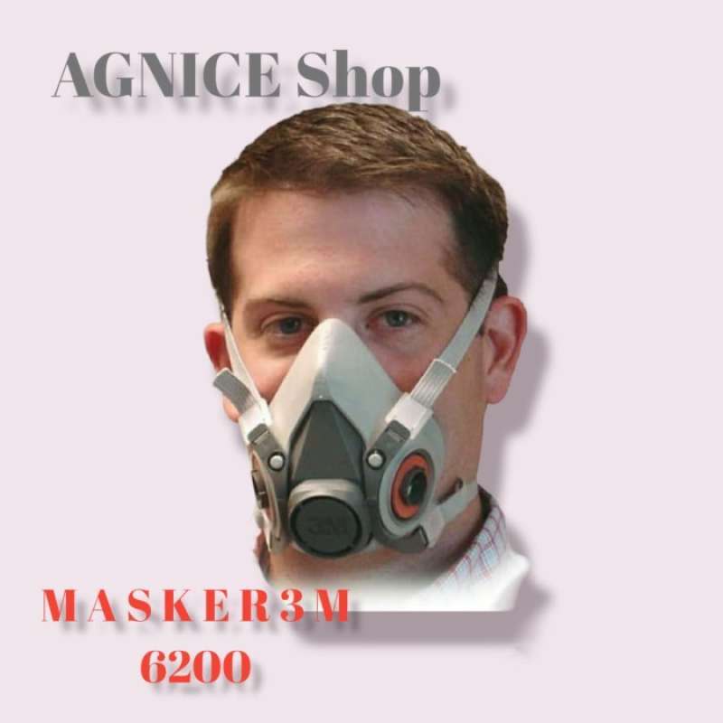 Promo Masker 3M 6200 Double Respirator Half Face Safety Gas Kimia ...