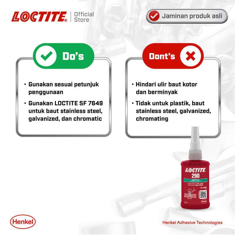Promo Henkel Loctite 290 Threadlocker Lem Baut Wicking Grade 50 Ml Twin Pack Diskon 5% Di Seller ...