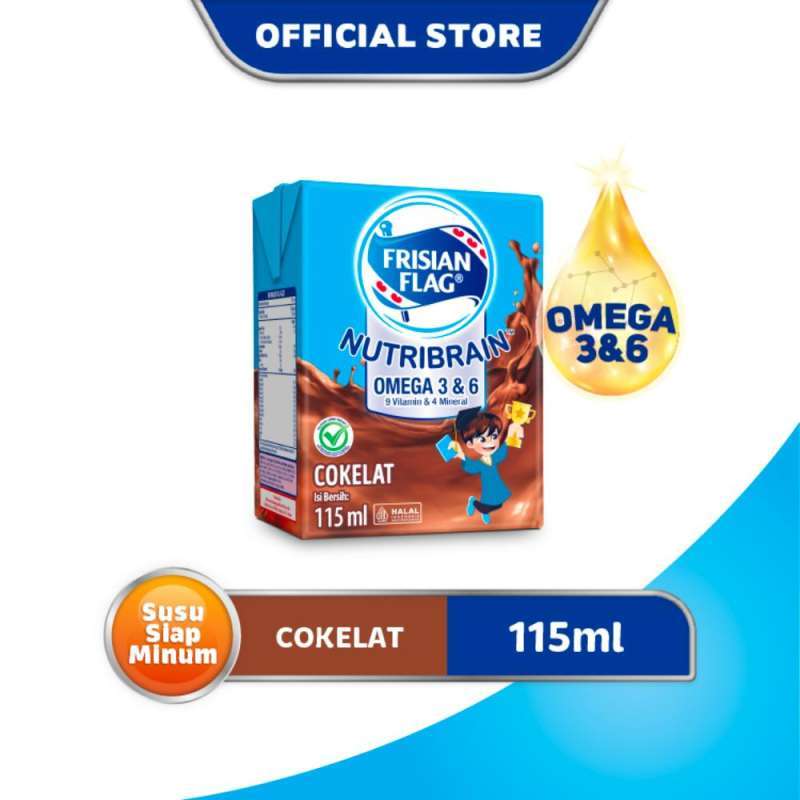 Promo Frisian Flag Nutribrain Omega Susu Uht Chocolate [115 Ml] Diskon 13% Di Seller Frisian ...