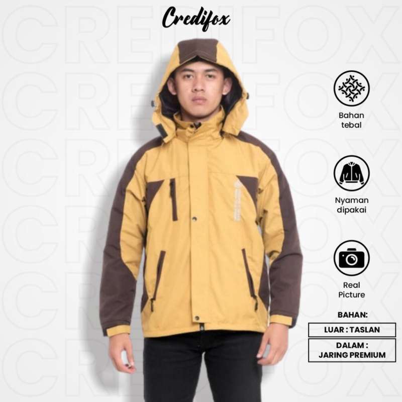 Jual CREDIFOX Jaket gunung genuine bahan taslan /jaket gunung pria ...