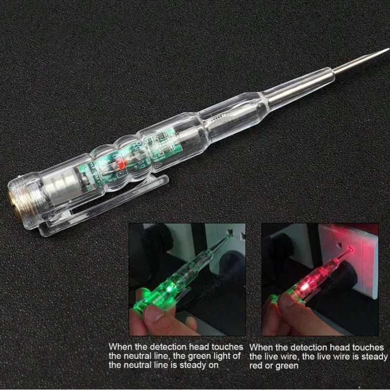 Promo Minqi Voltage Test Pen Pendeteksi Aliran Arus Listrik 12-240V ...