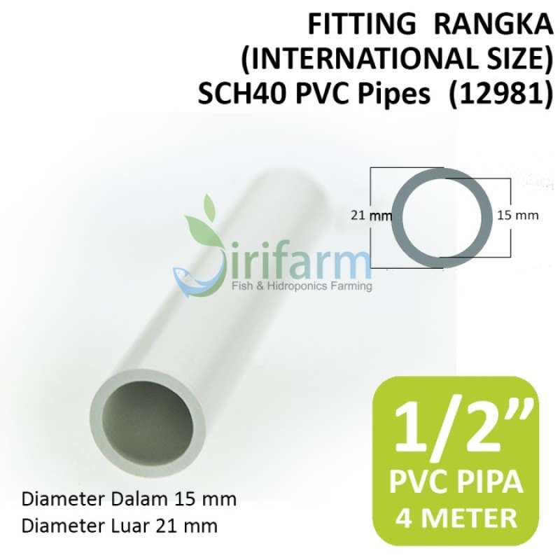 Promo Jirifarm PIPA PVC 1/2 Inch 4 Meter (Int Size) /ASTM Tebal, Kuat ...
