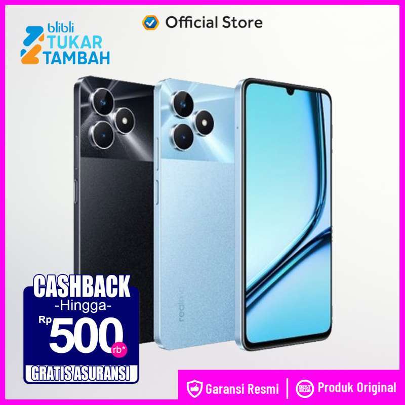 Promo Realme Note 50 4/64 Gb Garansi Resmi 4 64 Gb Hitam Biru Diskon 34 ...