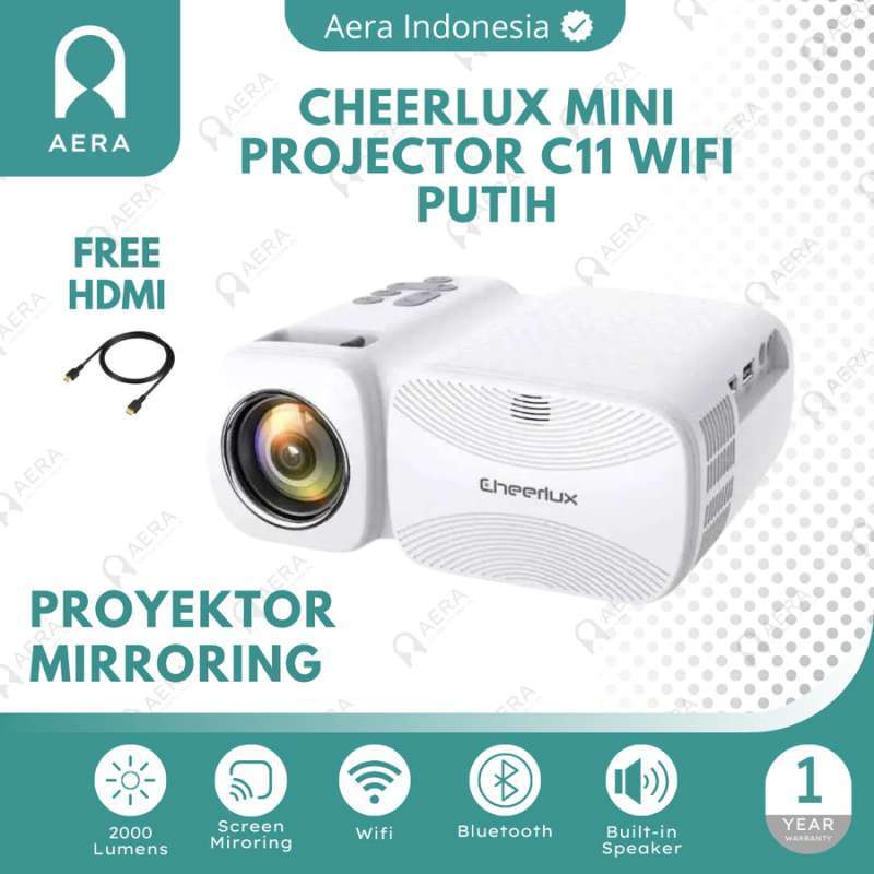 Jual Smart Projector Cheerlux C11 2000 Lumens Mini Proyektor Screen ...
