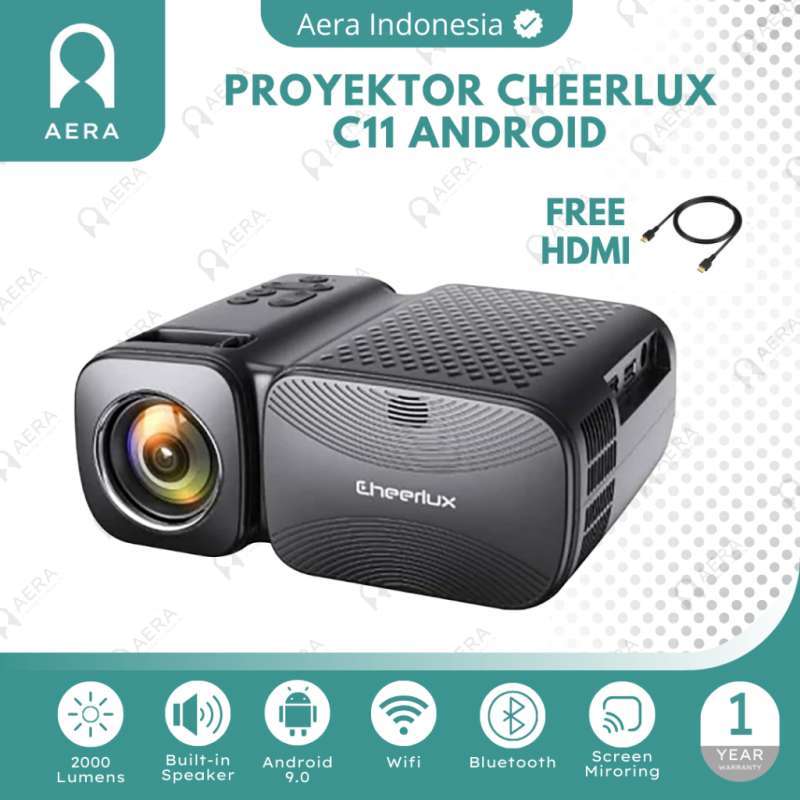 Jual Smart Projector Cheerlux C11 2000 Lumens Mini Proyektor Screen ...