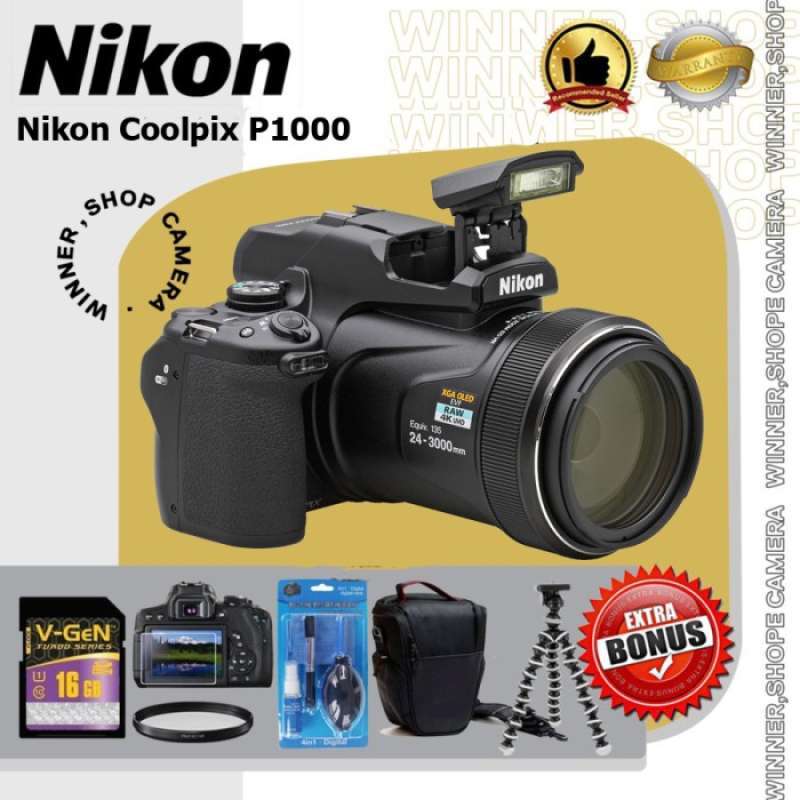 Jual New Nikon Coolpix P1000 Kamera Zoom P1000 Nikon P1000 New - PAKET ...