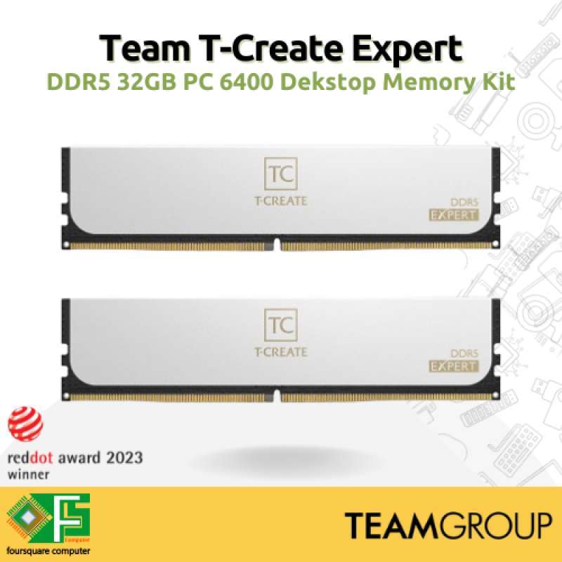 Jual Ram Team T-create Expert White Ddr5 32gb 2x16gb Pc 6400 Mhz Memory ...