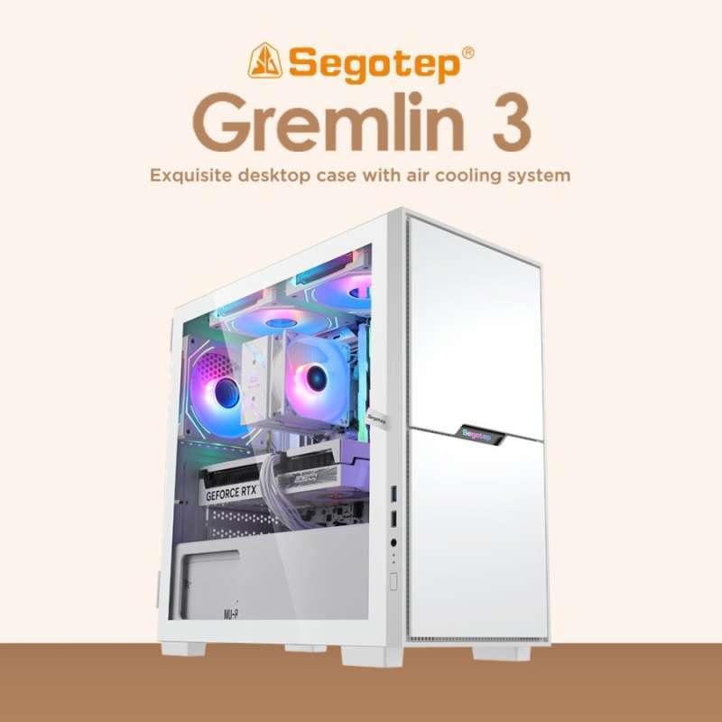 Jual SEGOTEP GREMLIN 3 (M-ATX Premium PC Case) - WHITE di Seller ...