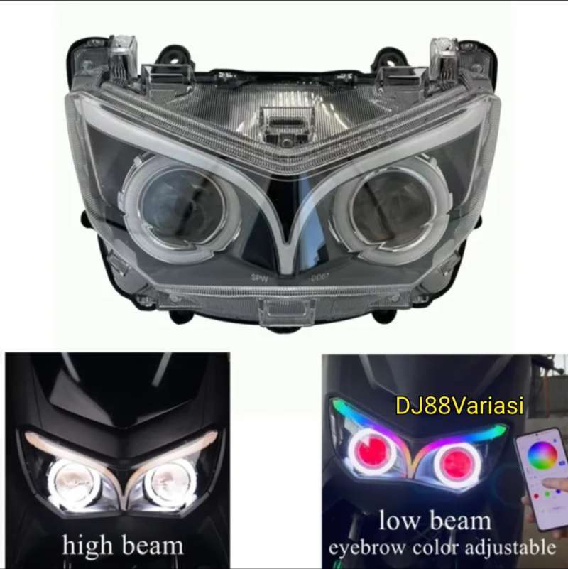 Jual Projie Biled New Nmax Projector Headlamp Lampu Utama Led Alis Rgb ...