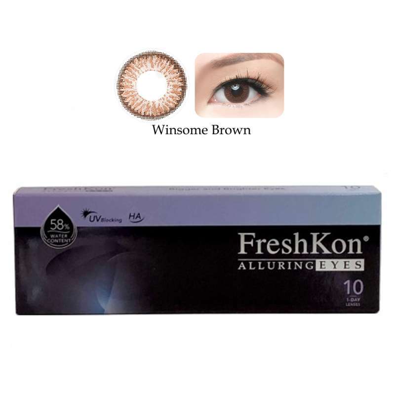 Promo Freshkon 1 Day Alluring Isi 10pcs - Softlens Warna Winsome Brown - -5.00 Diskon 38% Di ...