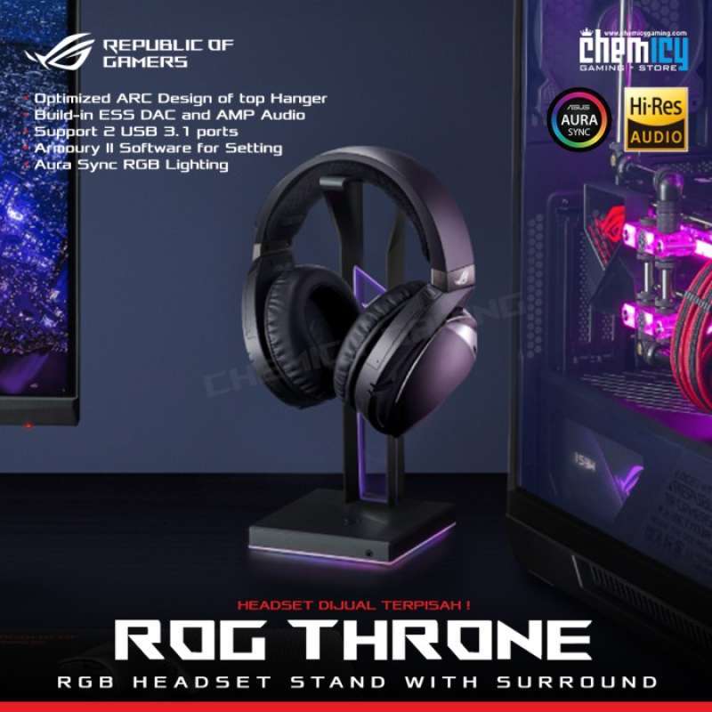 Promo Asus ROG Throne RGB Headset Stand with Surround Sound Diskon 9% ...