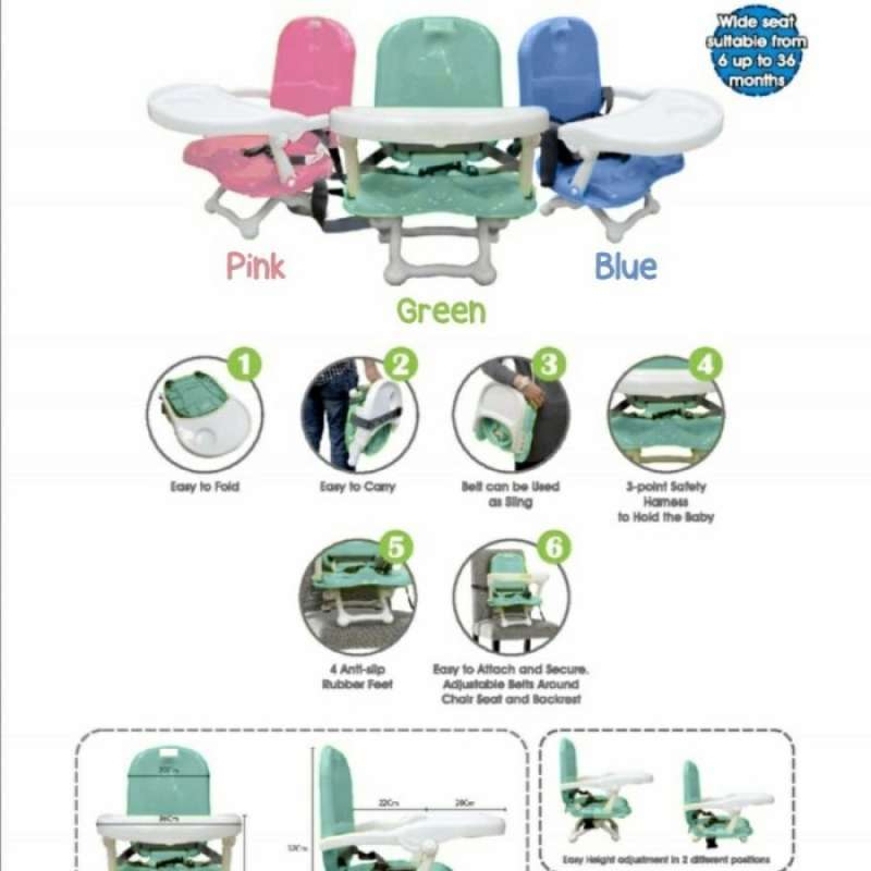 Promo Kandila Smart Booster Seat Chair Kursi Makan Anak - Multicolor ...