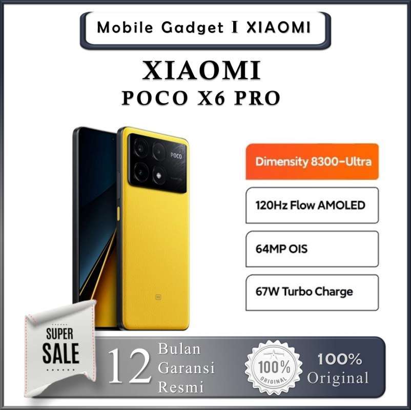 Promo POCO X6 PRO 5G ( 12GB I 512GB ) Garansi Resmi Xiaomi Indonesia Diskon 8% di Seller Partner ...
