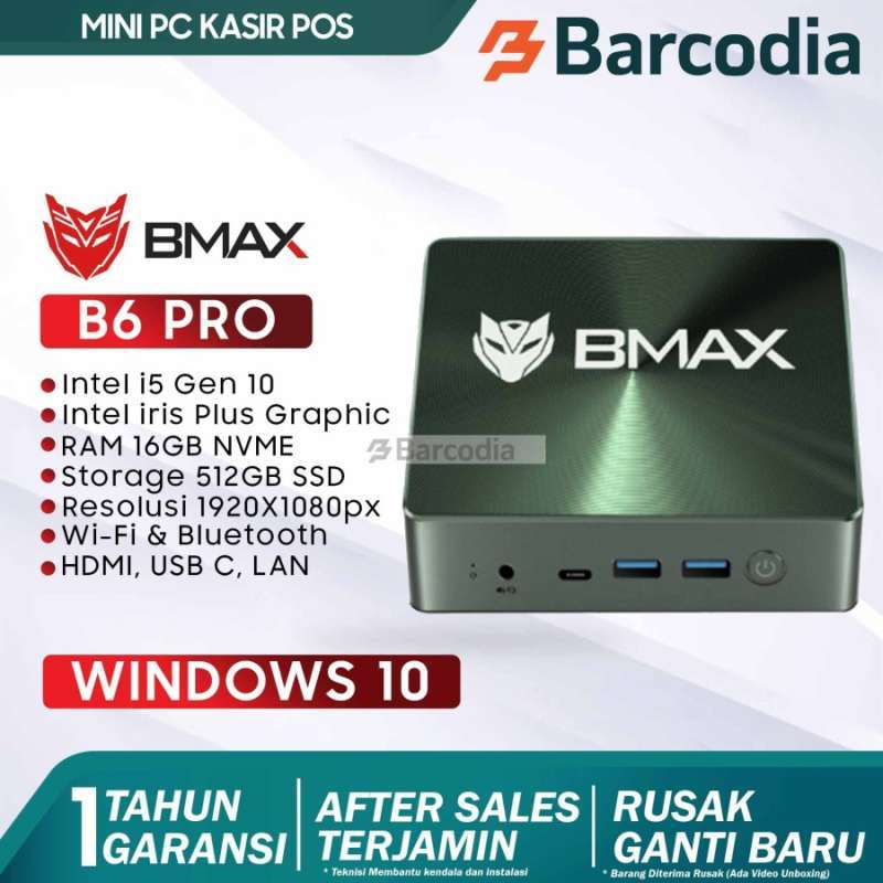 Jual Mini PC BMAX B6 Pro Intel Core i5 1030NG7 16/512GB NVMe Windows 10 Pro di Seller BARCODIA ...