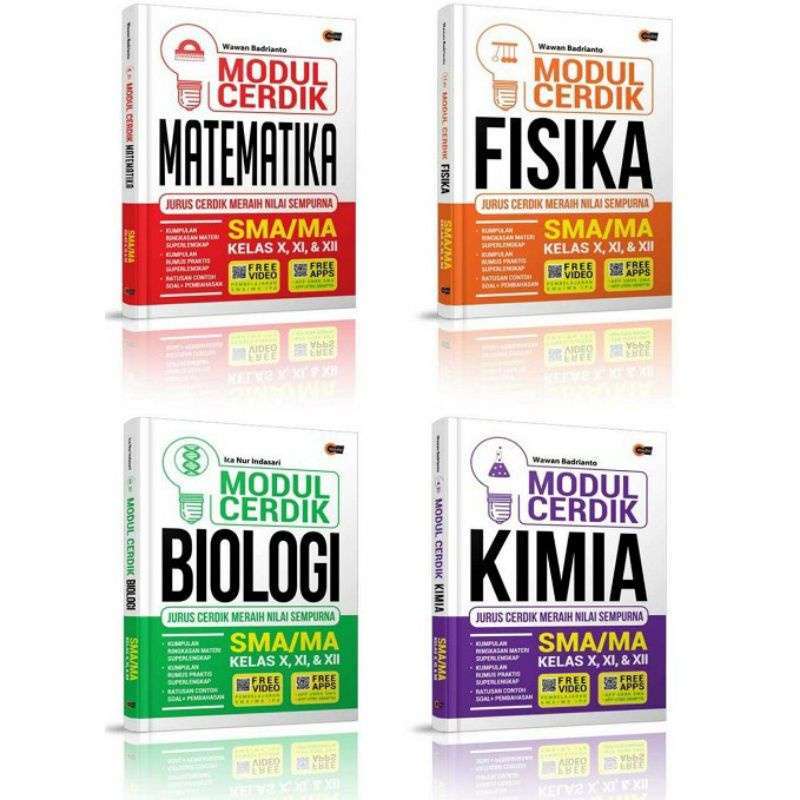 Jual Modul Cerdik Fisika, Kimia, Matematika, Biologi, SMA/MA Kelas X, XI, & XII - Kimia di ...