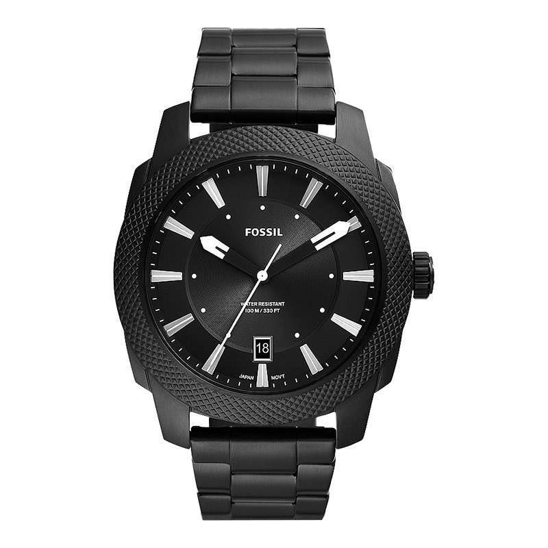Promo Jam Tangan Pria Fossil Machine Fs5971 Men Black Dial Black ...