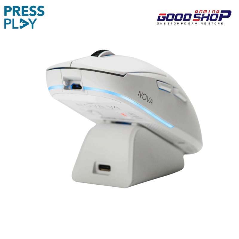 Promo Press Play Nova V4 Lightweight Wireless Gaming Mouse - +docking ...