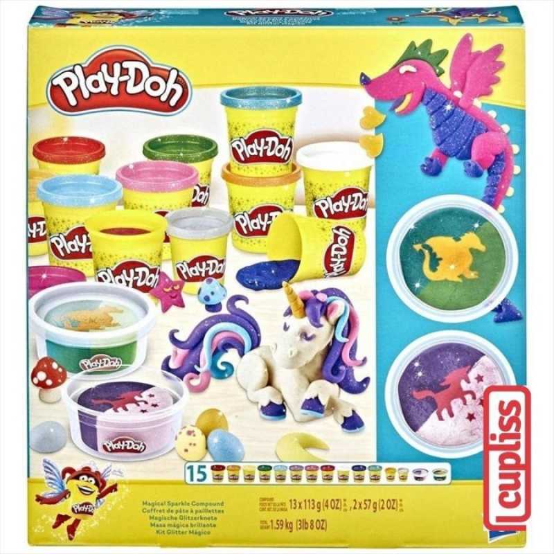 Jual Bad Box Play Doh Compound Magical Sparkle Pack Hasbro F3612 ...