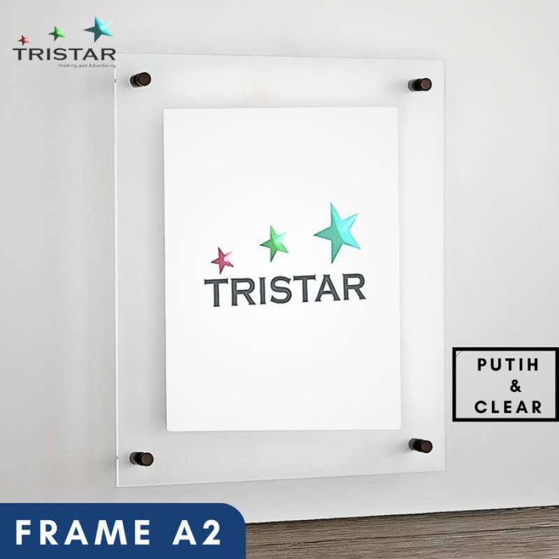 Jual AKRILIK FRAME BROSUR PUTIH (UKURAN A2) (CEK DESKRIPSI!!) - 3MM5MM ...