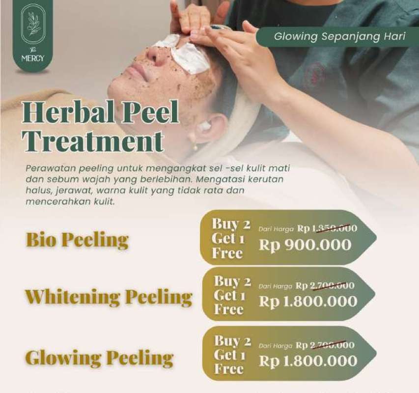 Promo The Mercy Clinic Herbal Peel Treatment - Glowing Peeling Diskon 33% Di Seller The Mercy ...