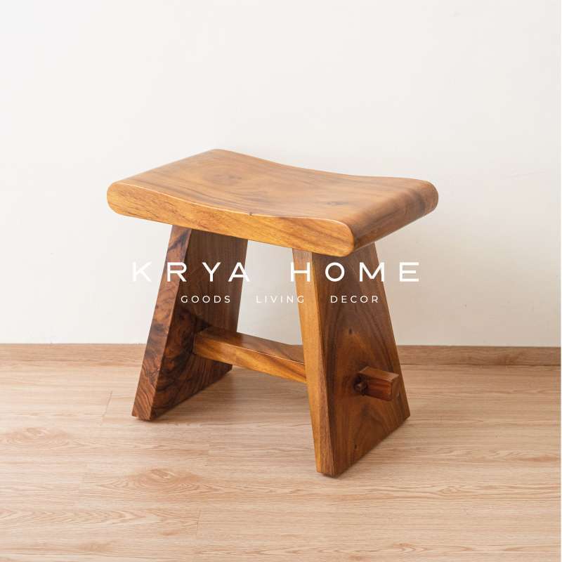 Jual KRYA HOME Kursi Kayu Jati / Stool Teak Wood / Aesthetic Chair ...
