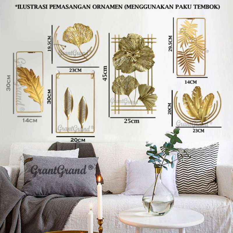Promo LUXURY WALL DECOR DINDING HIASAN RUANG TAMU KAMAR BESI FRAME ...