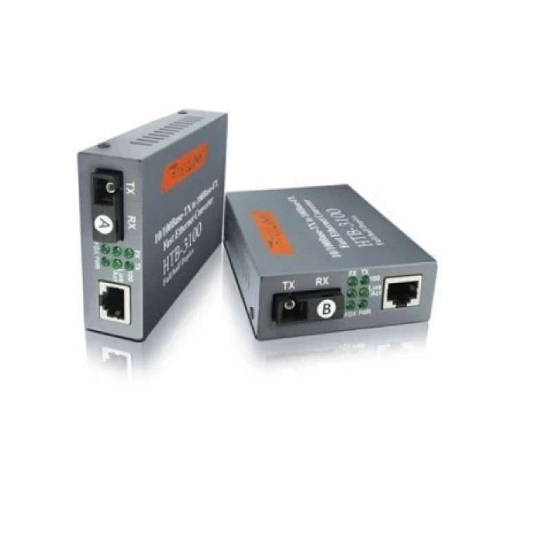 Promo Media Konverter FO Fiber Optik HTB-3100 Side A Converter Optic to ...