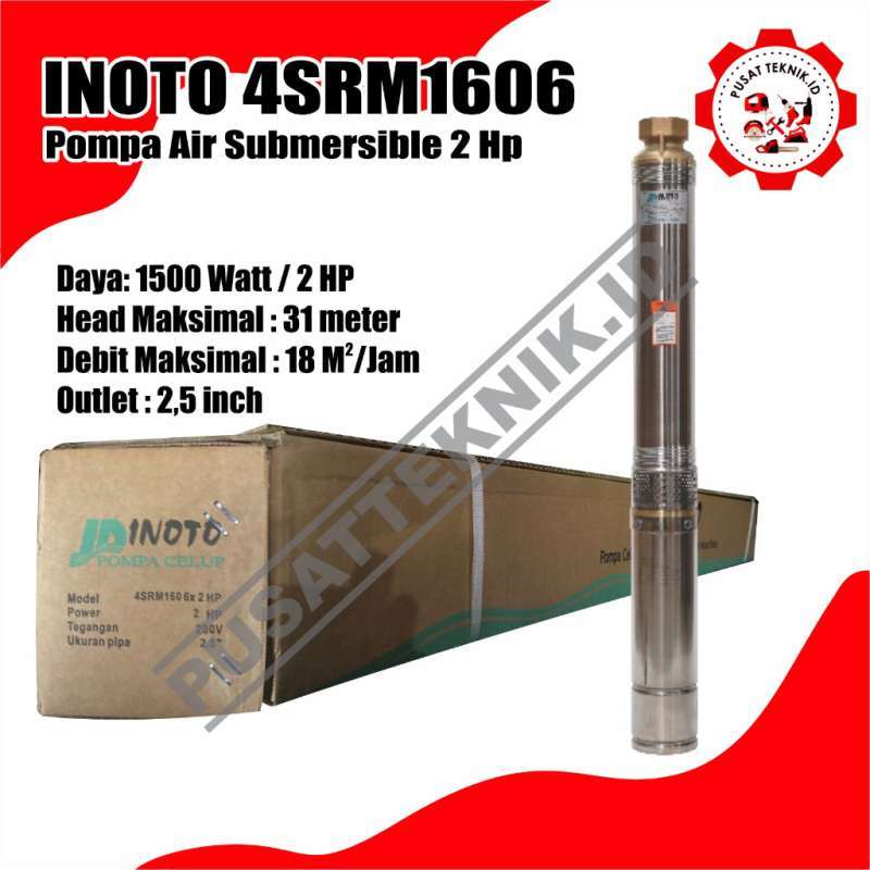 Jual POMPA SATELIT INOTO 4 SRM 1606 2 HP 2,5 POMPA CELUP SUBMERSIBLE di ...
