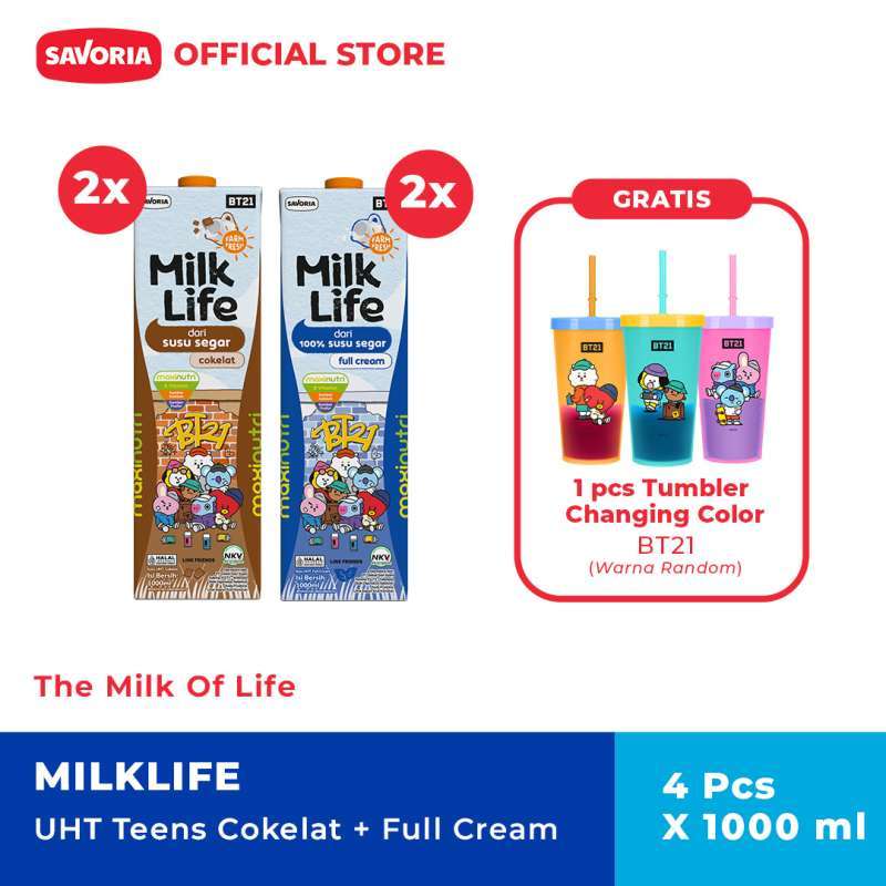 Promo Surabaya - Beli 2 Milklife Uht Chocolate Milk 1000 Ml & 2 Milklife Uht Full Cream Milk ...