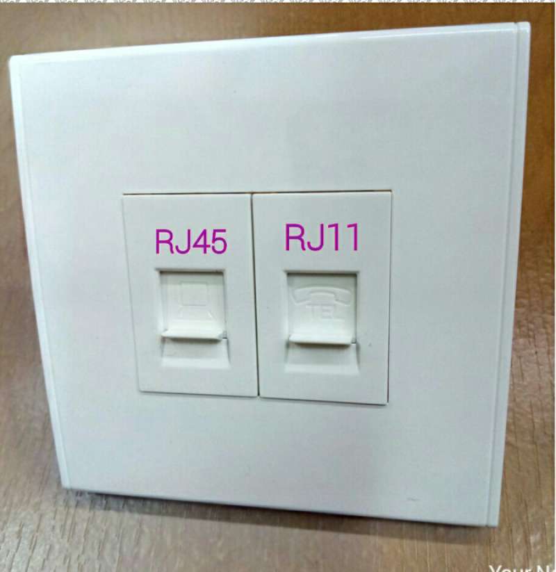 Promo Stop Kontak Rj45 Socket Lan Komputer Dan Telp Rj11 Panel Outlet ...