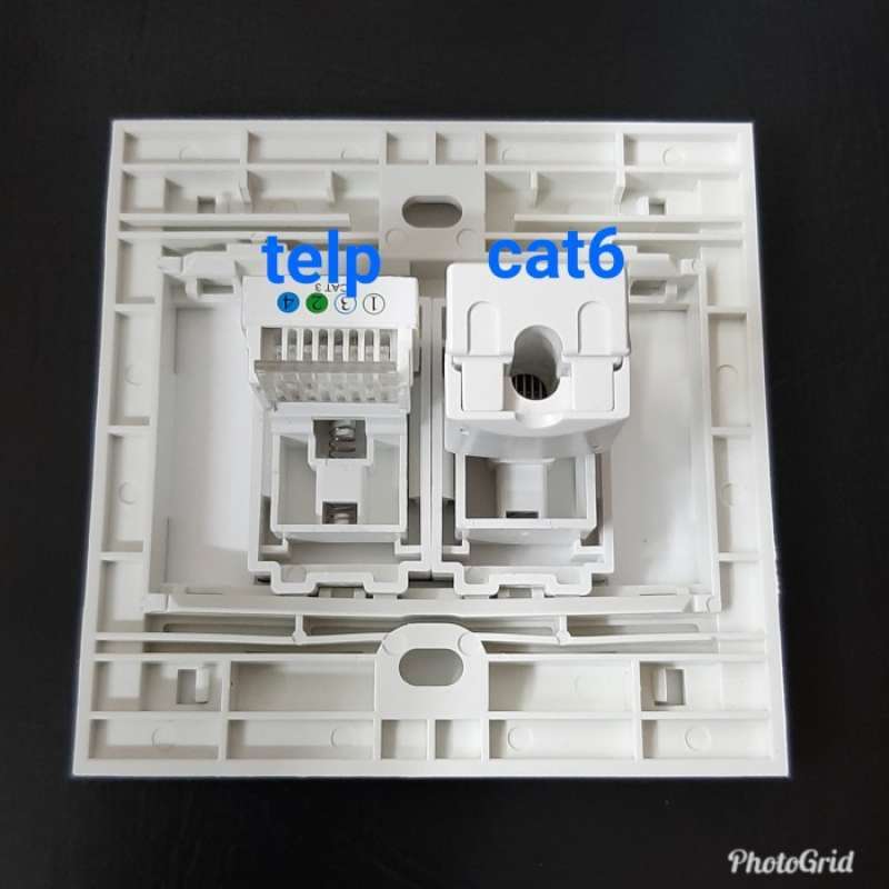 Promo STop kontak RJ45 SOCKET LAN KOMPUTER DAN TELP RJ11 panel outlet socket Diskon 9% di Seller ...