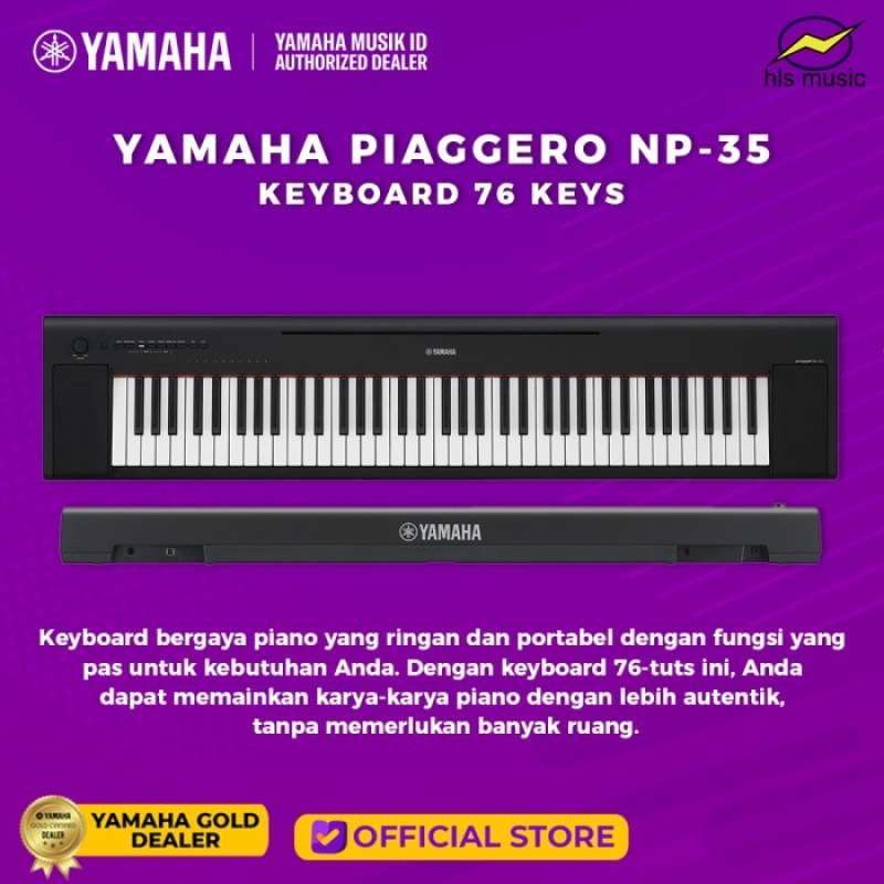Promo Yamaha Piaggero NP35 / NP-35 / NP 35 Keyboard 76 Keys Garansi Resmi Diskon 8% di Seller ...