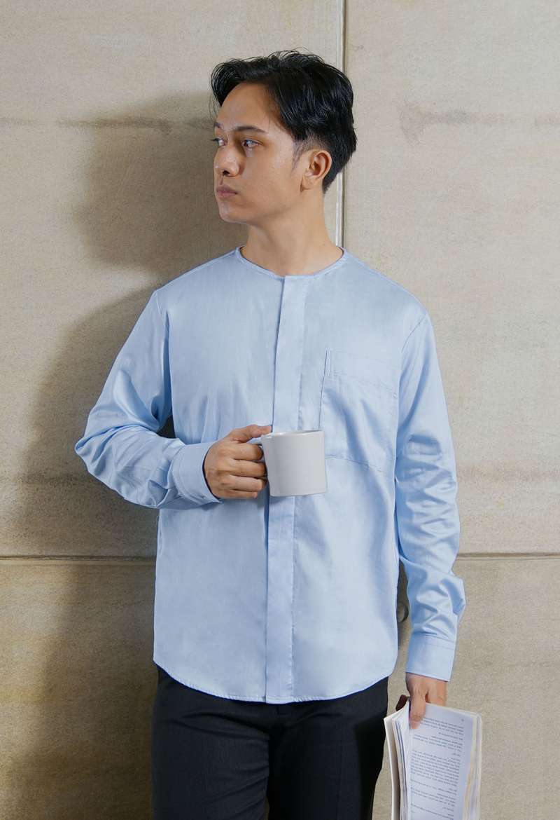 Jual Kasual Baju Kemeja Koko Blue Zayn Pria Biru Di Seller Kasual Official Store - Kasual - Kota ...